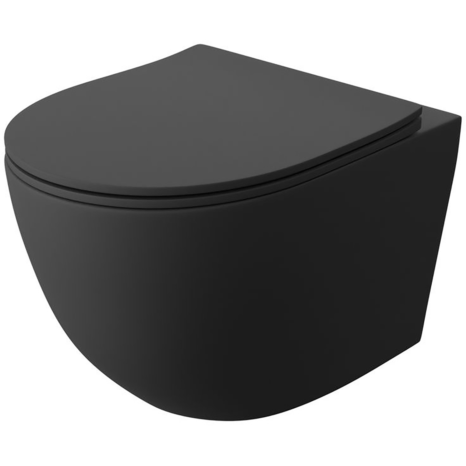 LAVITA Hänge-WC-Schüssel SINTO BLACK 2.0 Wirbel mit Duroplast-Sitz schwarz | NX13437