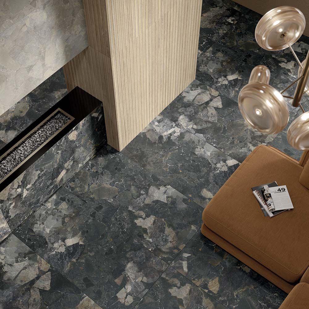 BODENFLIESE STEINOPTIK ARGOS SCHWARZ MATT 60X60 DADO CERAMICA | NX09694