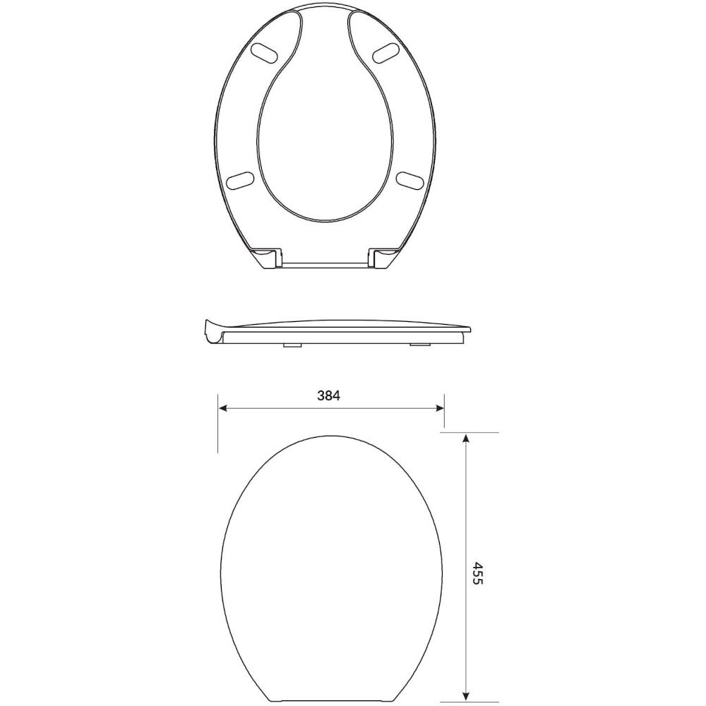CERSANIT ETIUDA duroplastisch antibakterieller WC-Sitz K98-0002 | NX03968